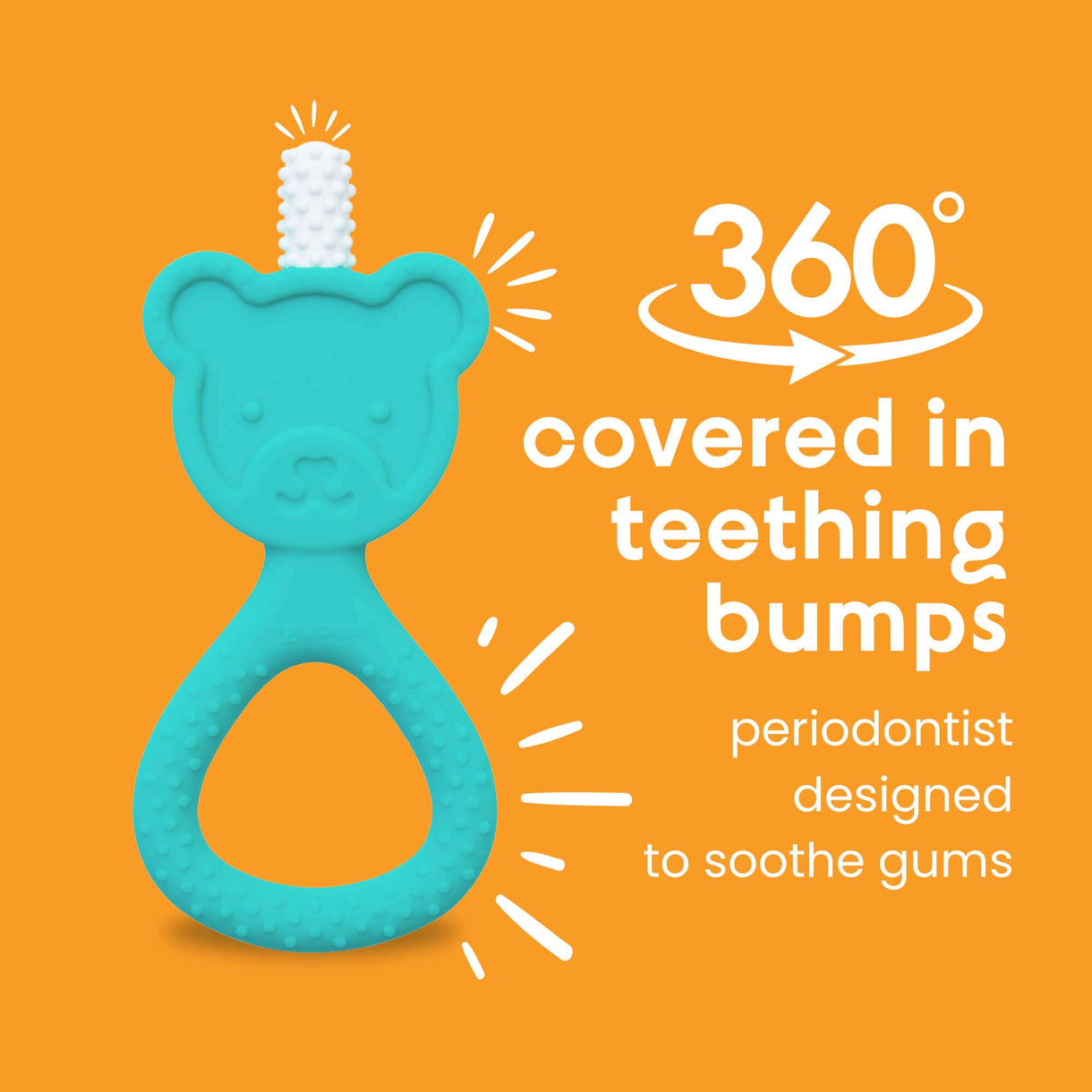 Safe & Soothing Teething Relief: oogiebear 360° Teether